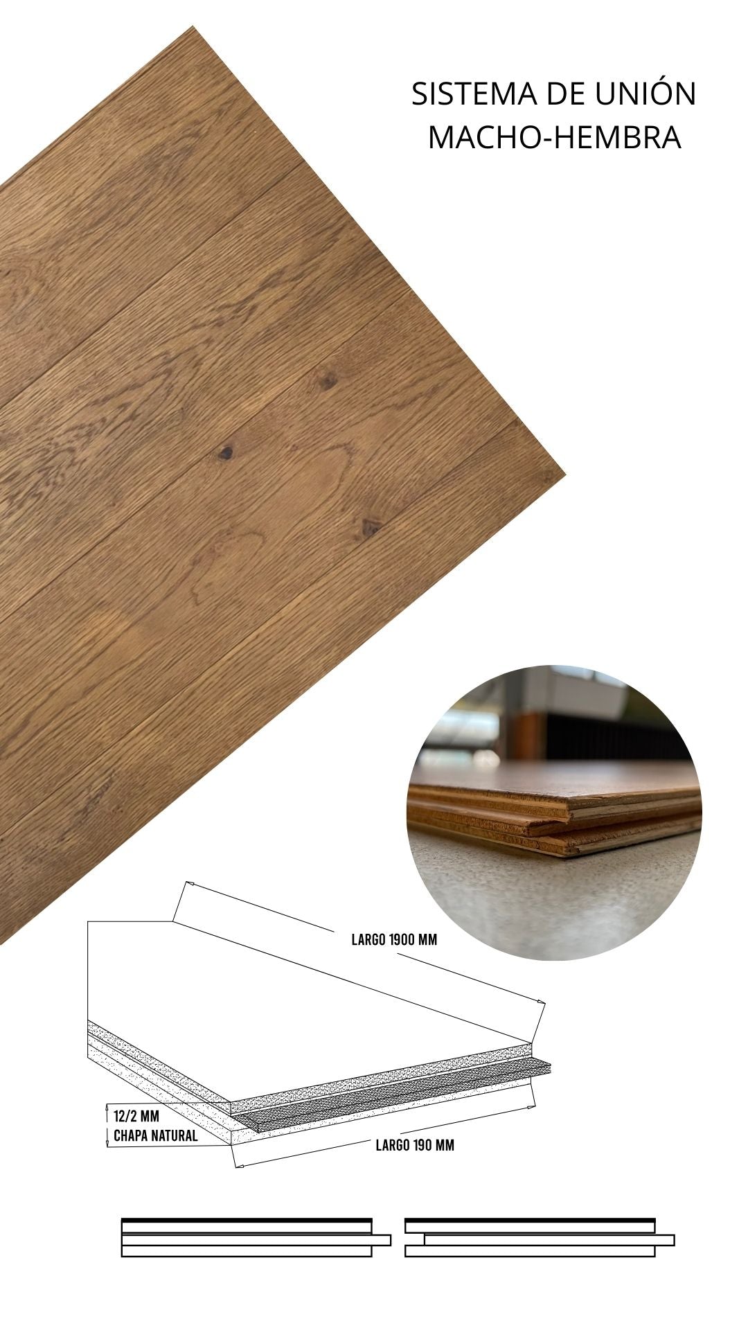 MADERA DE INGENIERIA SAINT TROPEZ EUROPEAN OAK PARIS 1900*190*12 MM (C